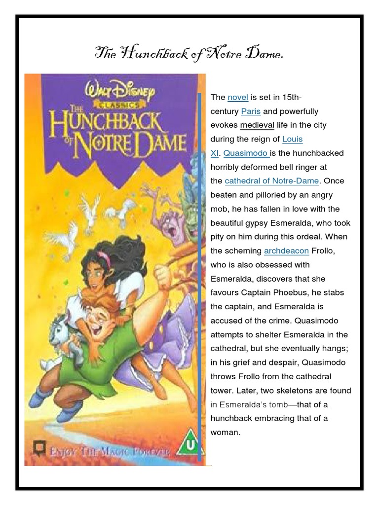 The Hunchback of Notre Dame.: Novel Paris | PDF