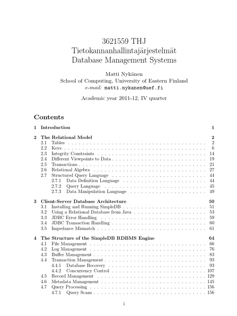 Handouts PDF | Download Free PDF | Relational Database | Databases