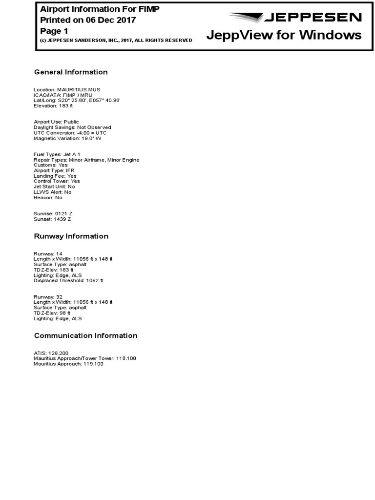 Fimp PDF | PDF | Air Traffic Control | Runway