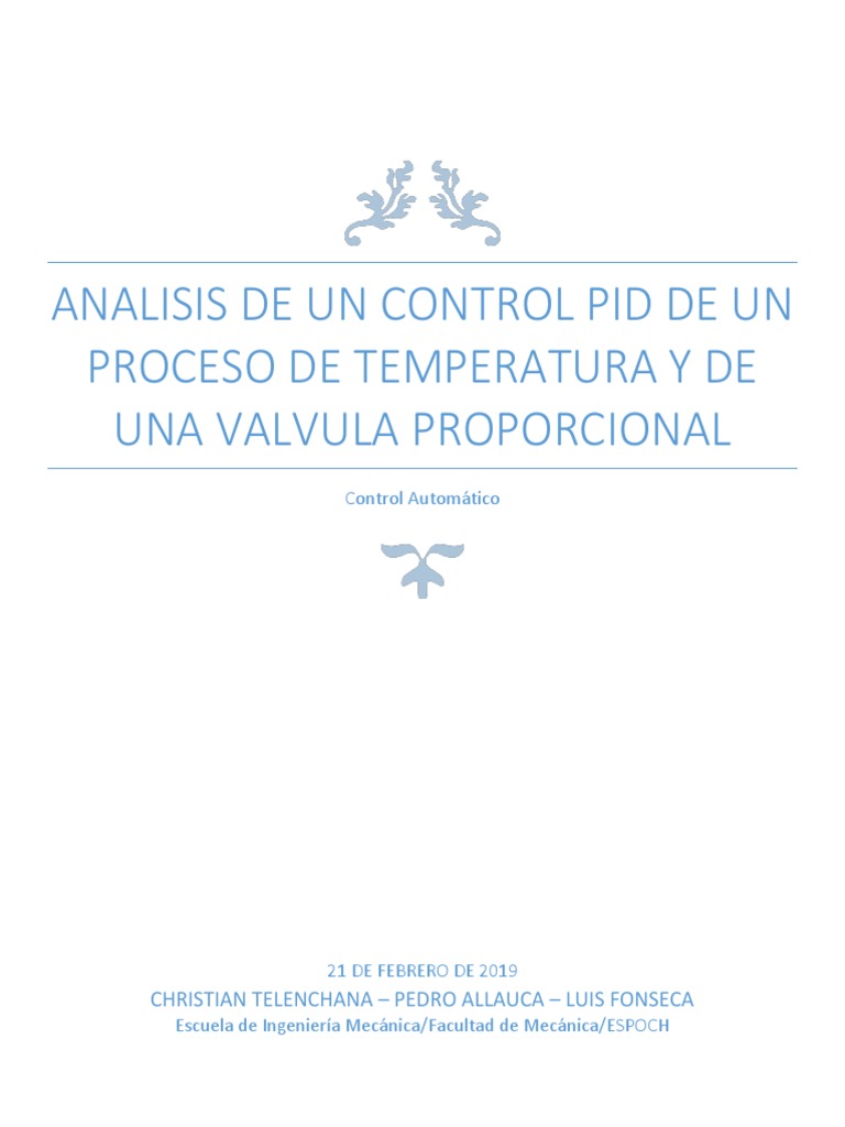 Control PID Temperatura Valvula | PDF | Sistema de control ...