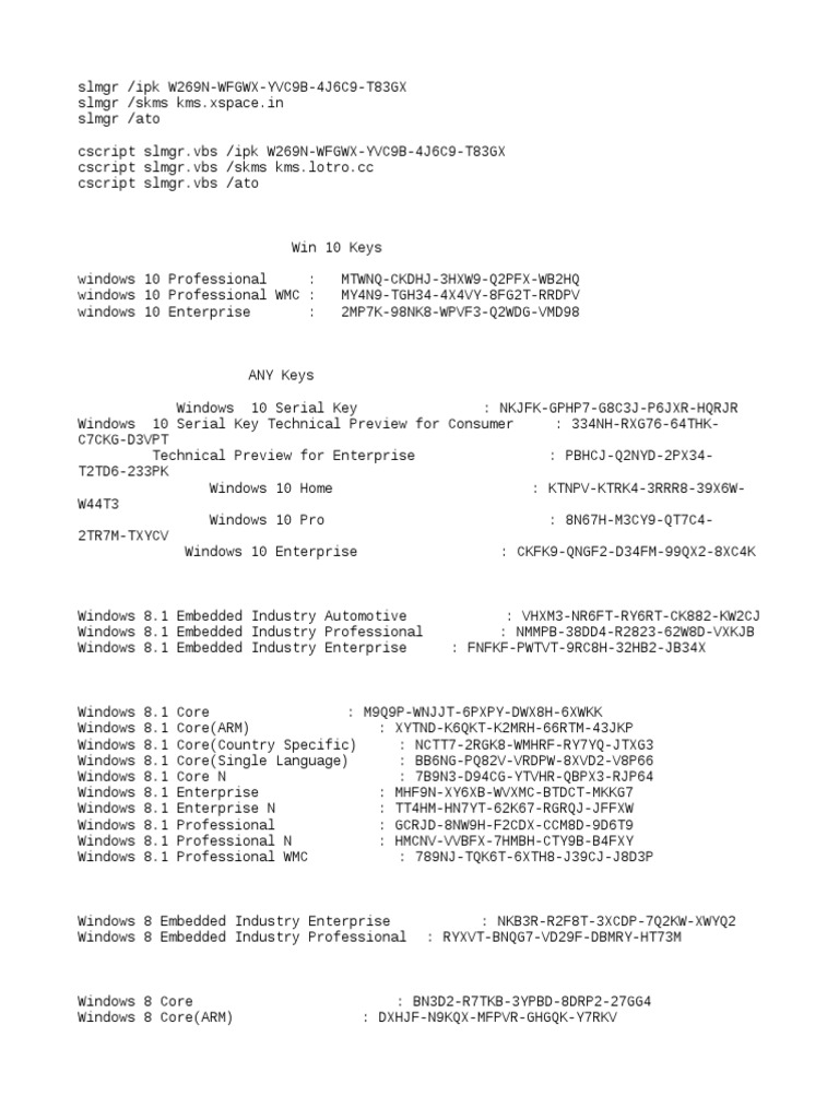 WIndows Key | Download Free PDF | Windows 8 | Microsoft Windows