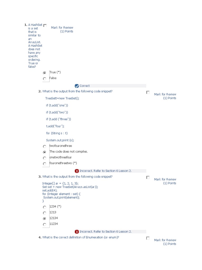 Quiz Section 6 | PDF | Class (Computer Programming) | Array Data Structure