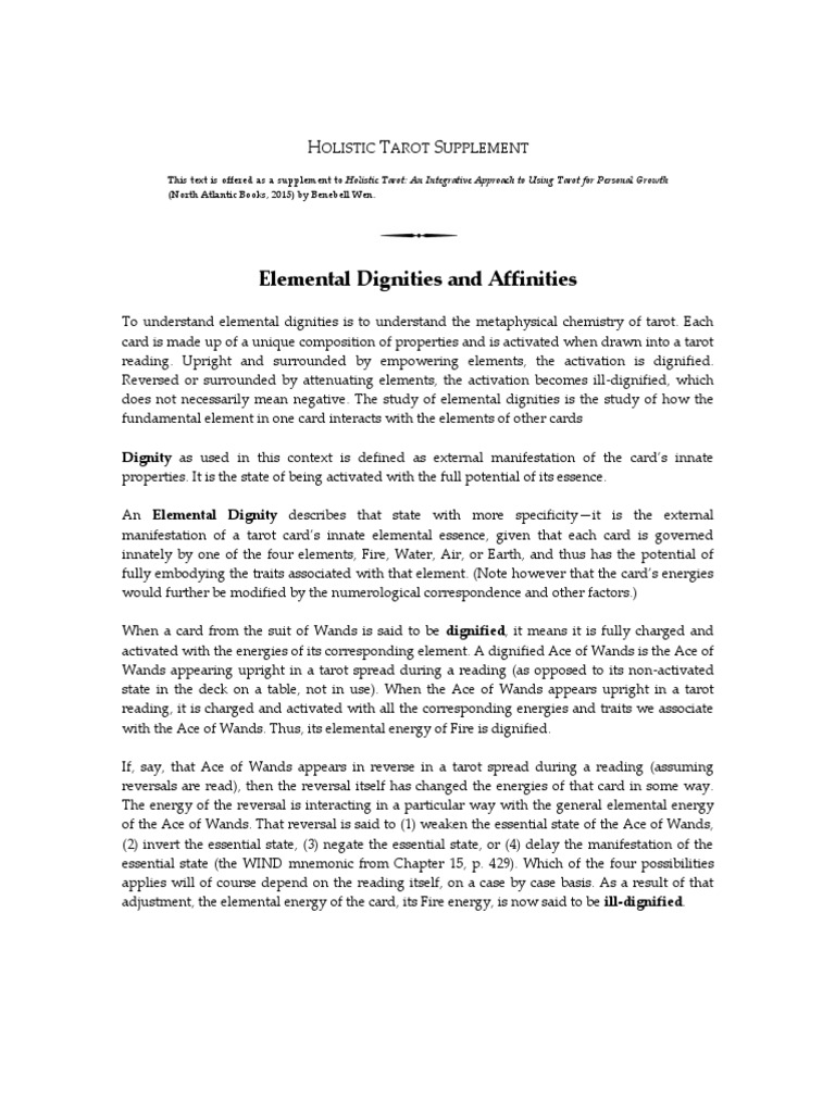 Elemental Dignities | PDF | Nature