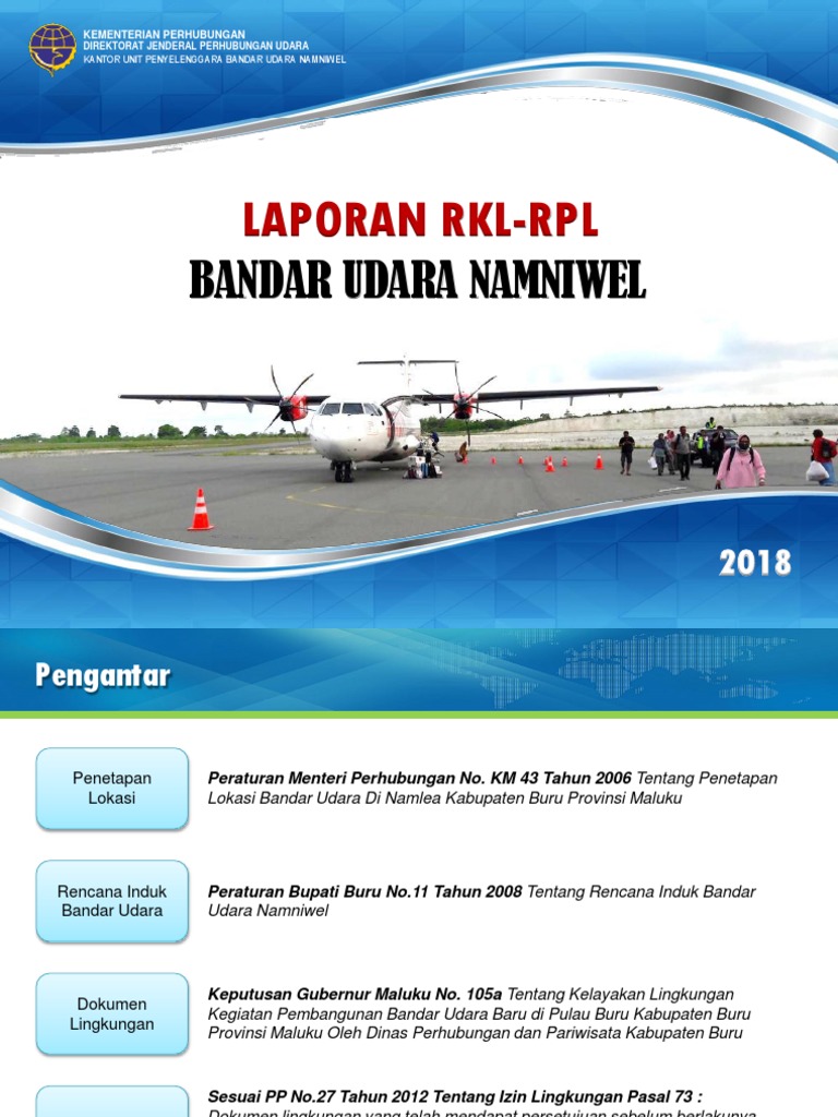 Laporan RKL-RPL Bandara Namniwel | PDF
