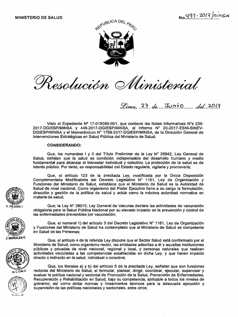 RM - 497-2017-Minsa Norma N°136 Cadena de Fri0 PDF | PDF