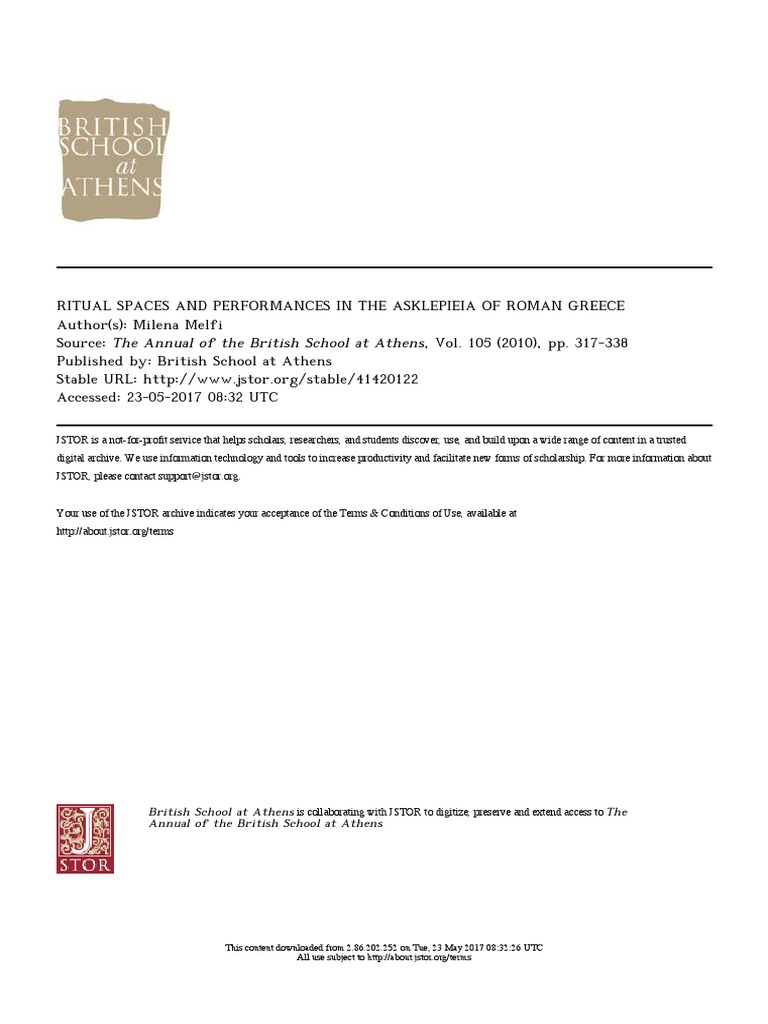 Melfi (2010) - Asklepieia of Roman Greece PDF | PDF | Epigraphy | Theatre