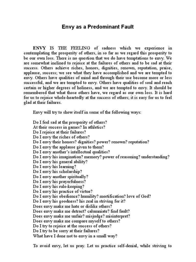 Understanding and Overcoming Envy | PDF | Envy | Motivation