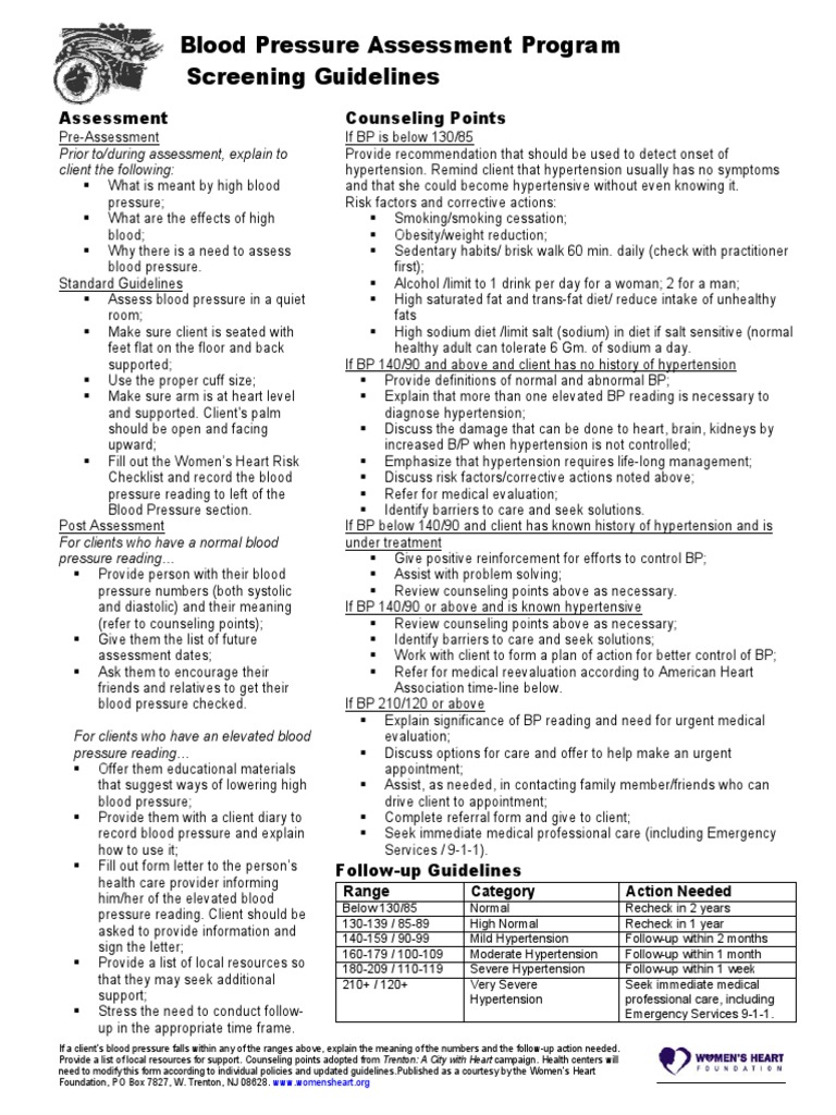 BP Assess Men Guidelines 2002 | PDF | Blood Pressure | Hypertension