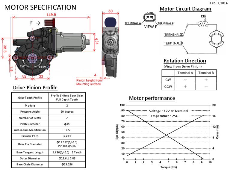 Motor Circuit Diagram and Specs | PDF | Gear | Machines