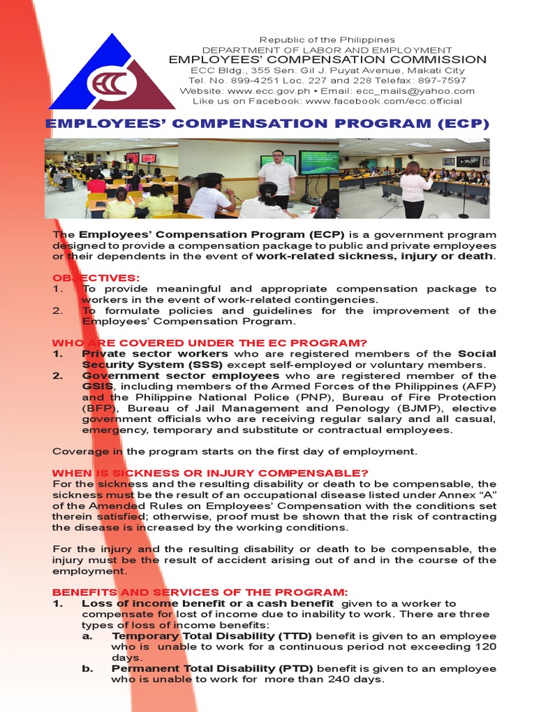 Employees' Compensation Program (Ecp) | PDF | Disability | Employment