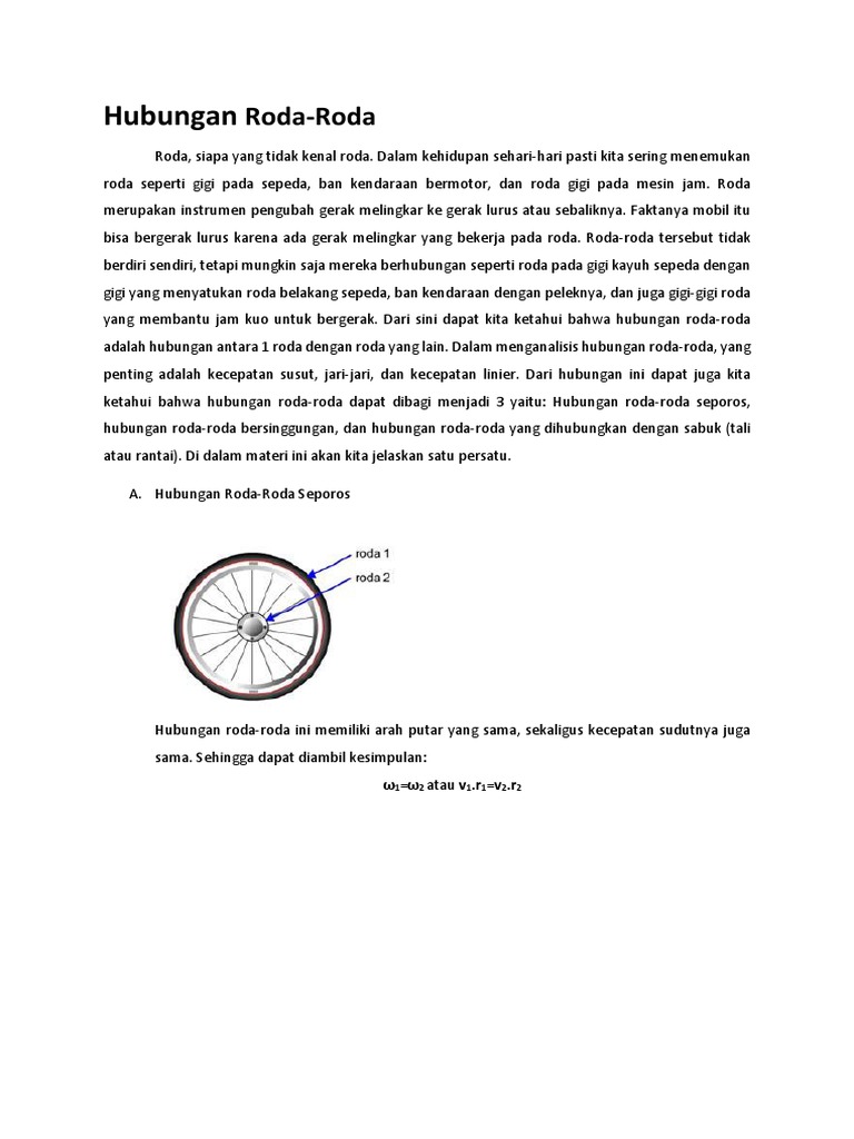 Hubungan Roda Roda | PDF