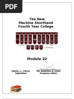 Module 1, Machine Shorthand | PDF | Shorthand | Computer Keyboard