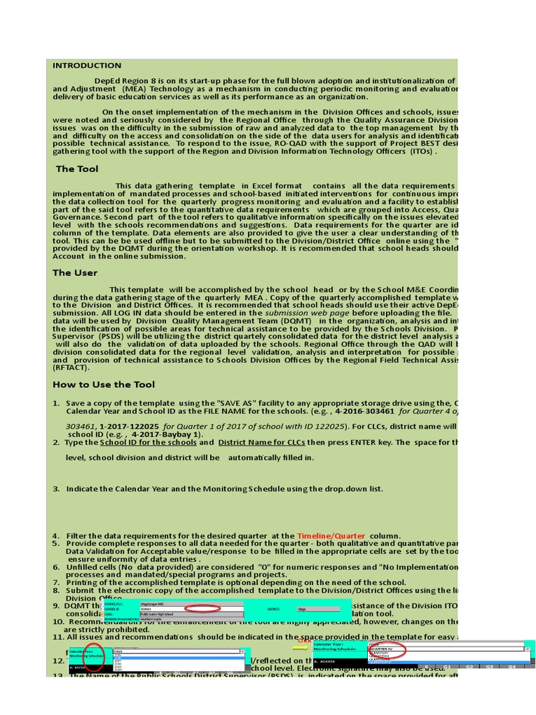 NEW ENHANCED DATA GATHERING TEMPLATE (Version C) | PDF | Teachers ...