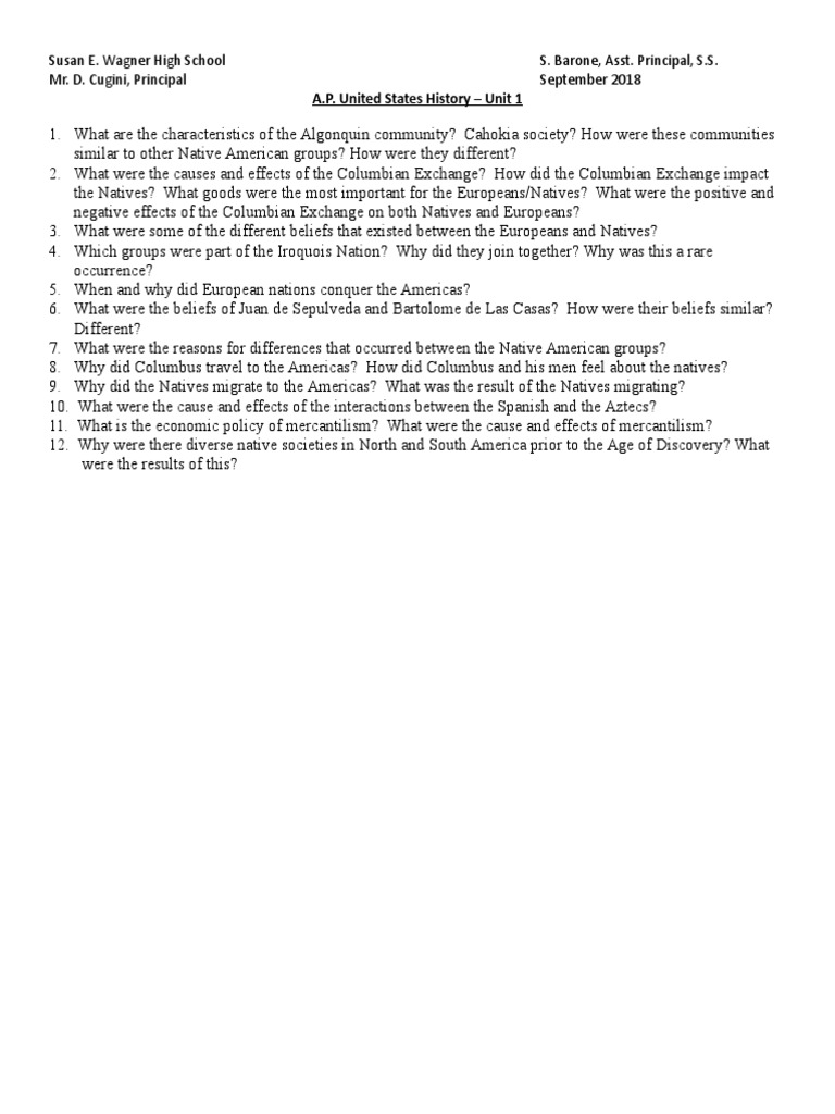 AP US History: Native & Colonial Dynamics | PDF