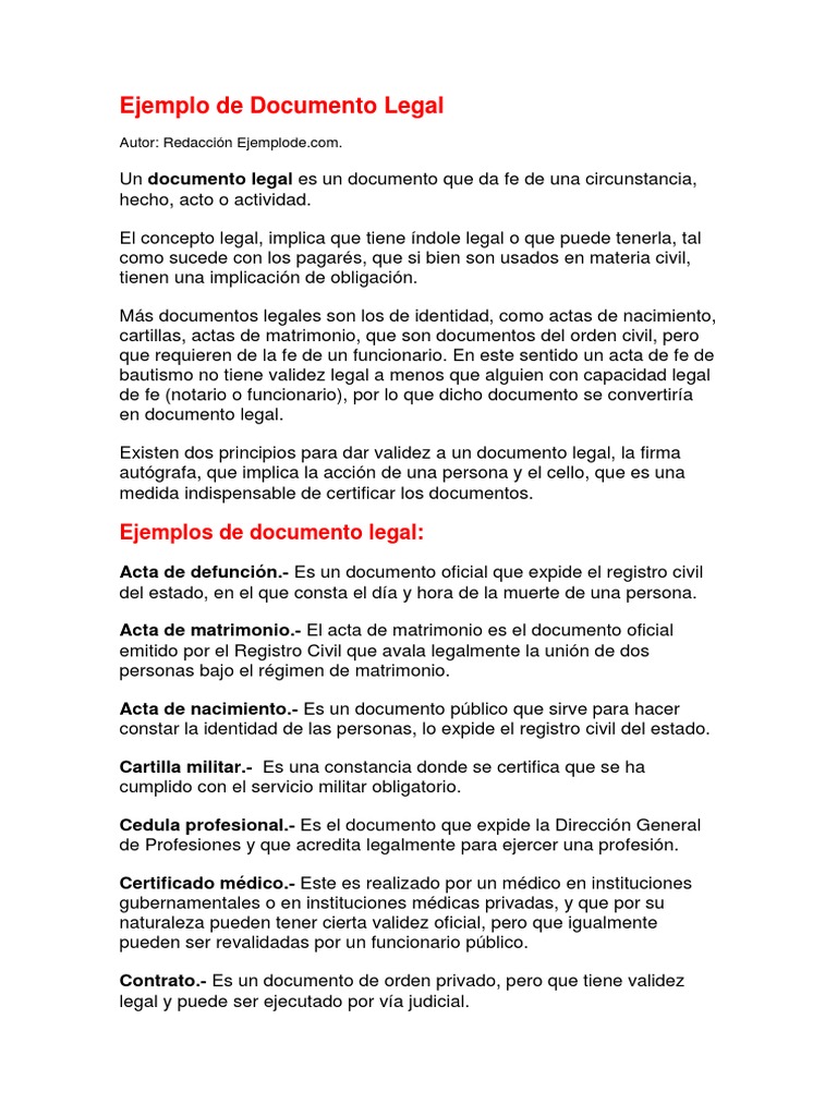 Ejemplo de Documento Legal | PDF | Información del gobierno | Gobierno