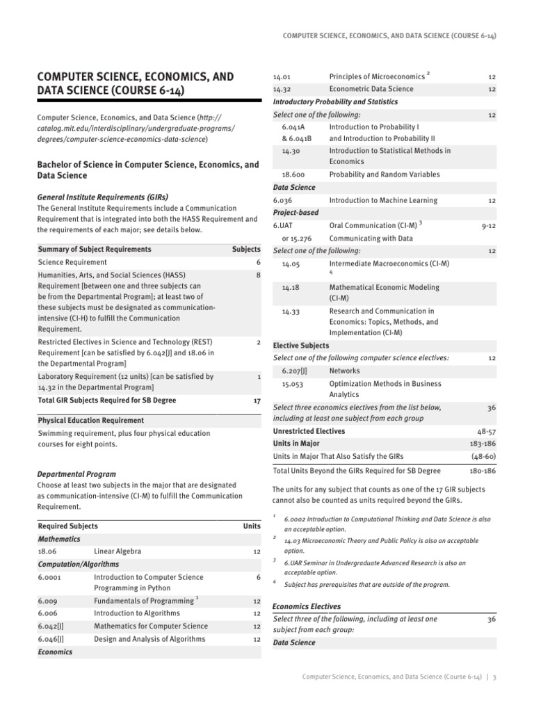 Computer Science Economics Data Science Course 6 14 | PDF | Economics ...