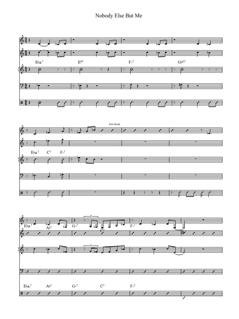 Nobody Else But Me - Score and Parts | PDF | Meetings | International ...