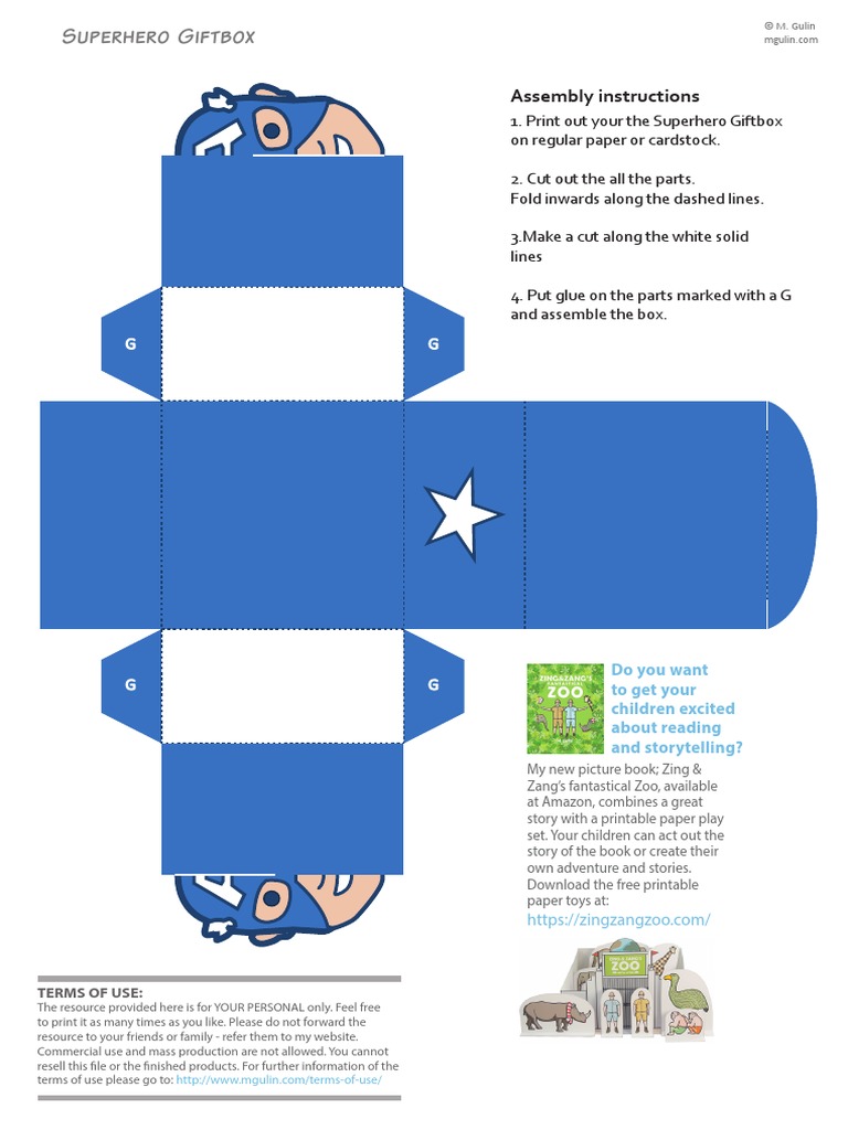 Superhero Giftboxes Templates | PDF | Leisure