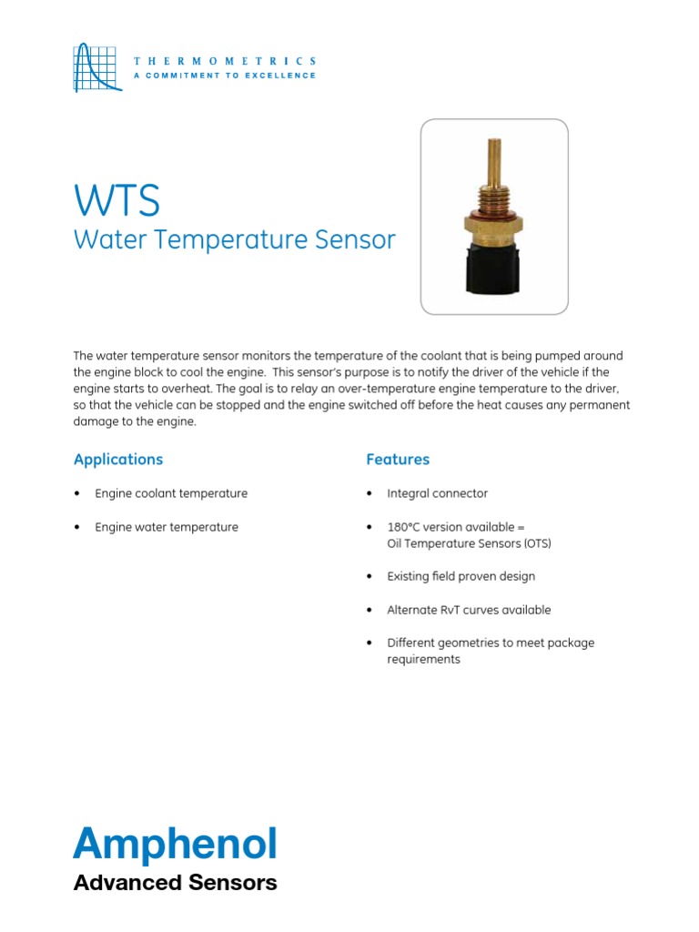 Amphenol: Water Temperature Sensor | PDF