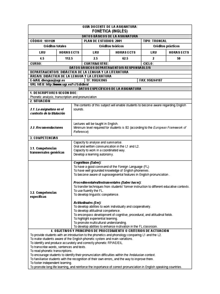 Fonetica Ingles Pdf Stress Linguistics Vowel