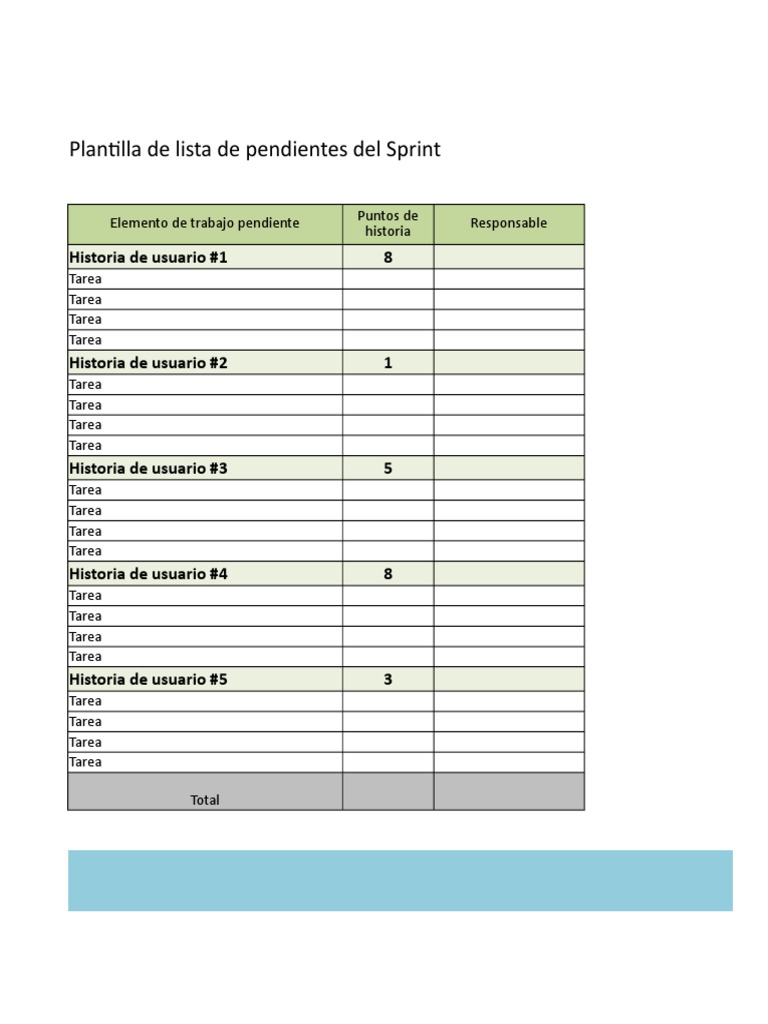 Sprint Backlog Template ES3 | PDF | Business