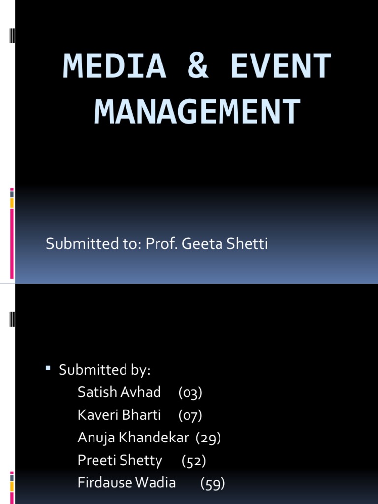 Event & Media Management Guide | PDF