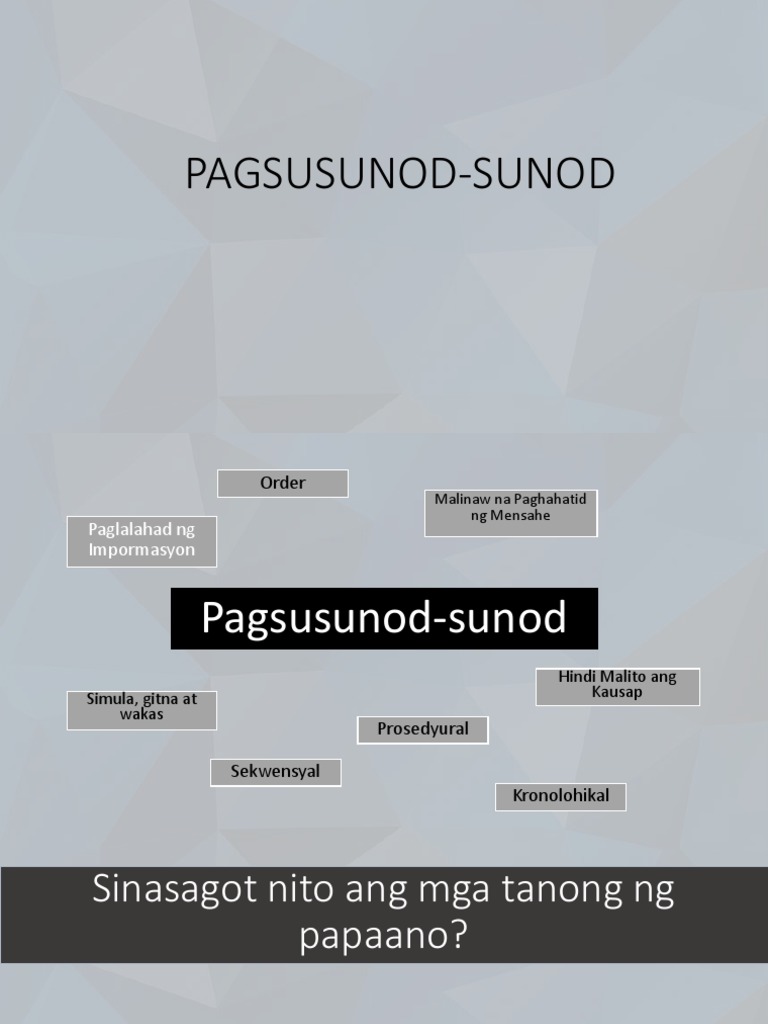 Pagsusunod Sunod | PDF