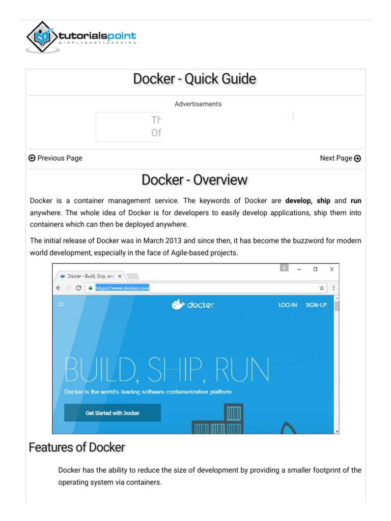 Docker Quick Guide PDF | PDF | Virtual Machine | Linux