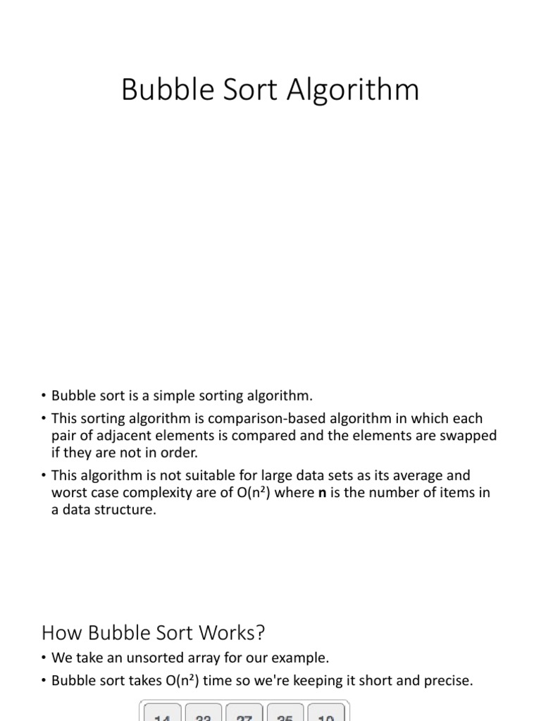 Bubble Sort Algorithm | PDF | Theoretical Computer Science | Applied Mathematics