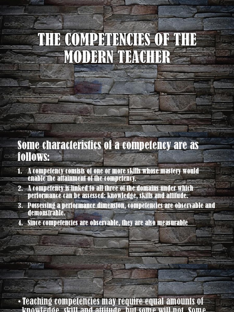 The Competencies of The Modern Teacher | PDF | Competence (Human ...
