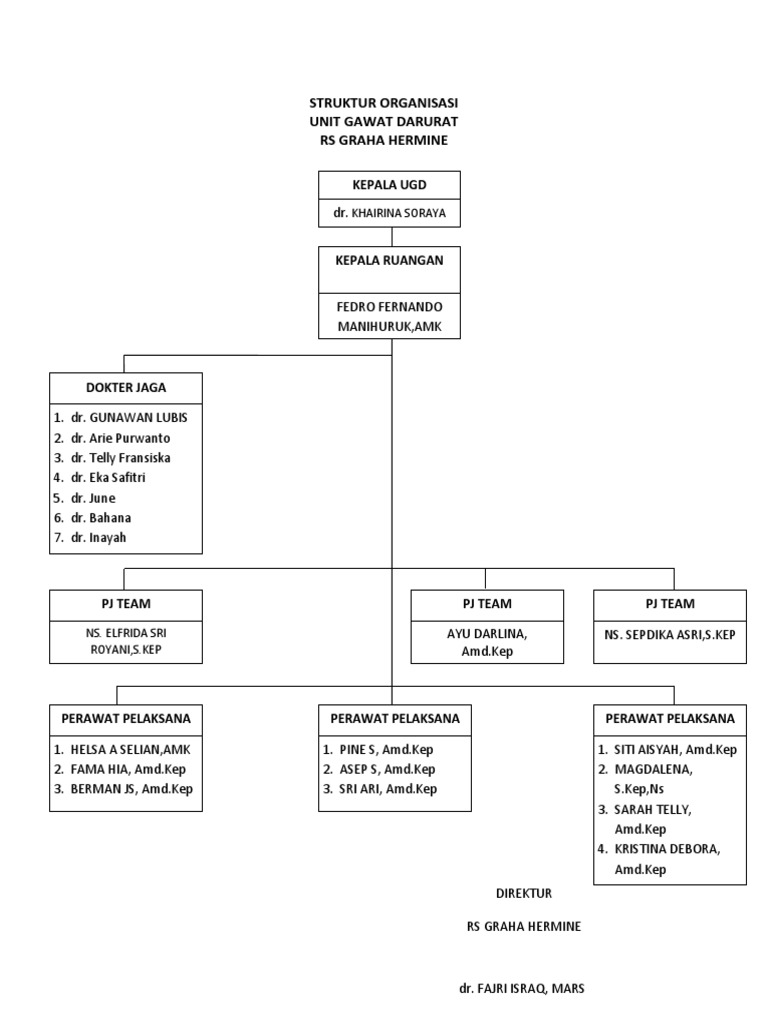 Struktur Organisasi Ugd-1 PDF | PDF