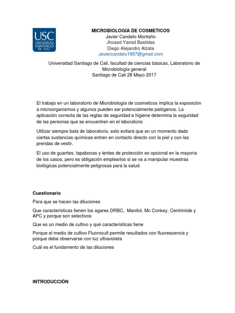 Guia de Microbiologia de Cosmeticos | PDF | Microbiología | Laboratorios