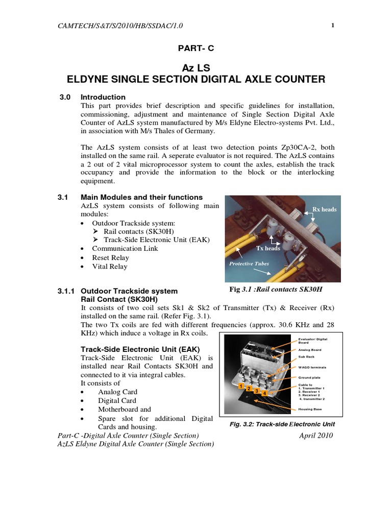 AzLS Single Section Digital Axle Counter Installation Guide | PDF ...