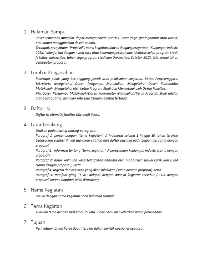 2017 2 Template LPJ Kunjungan Industri v2 | PDF