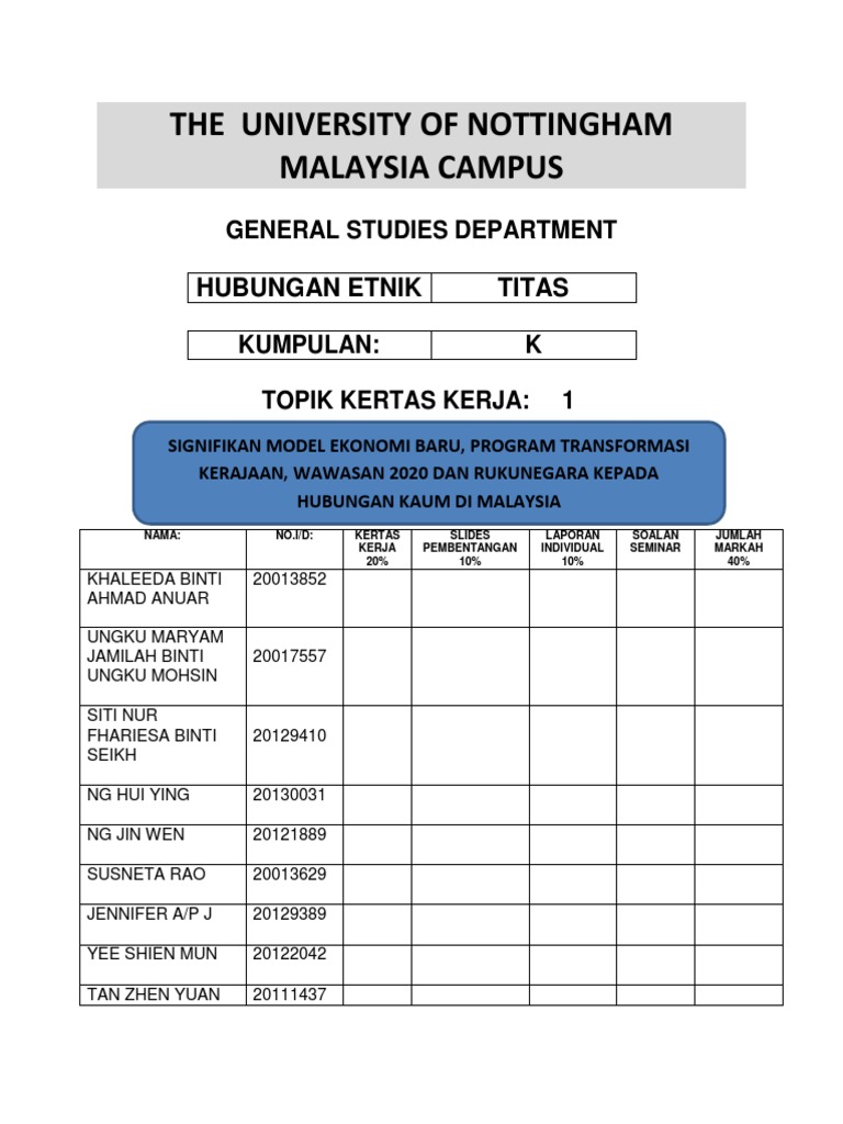 Assignment Cover Page | PDF