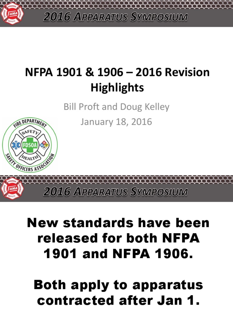 Nfpa - 1901-1906 Presentacion en Ingles PDF | PDF | Truck | Pump