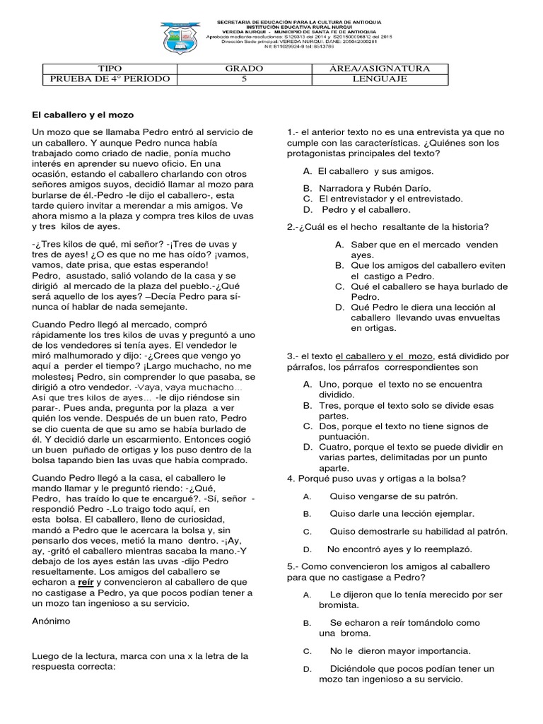Lenguaje 5p4 | PDF