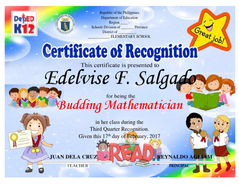 Certificate Template 2017 | PDF