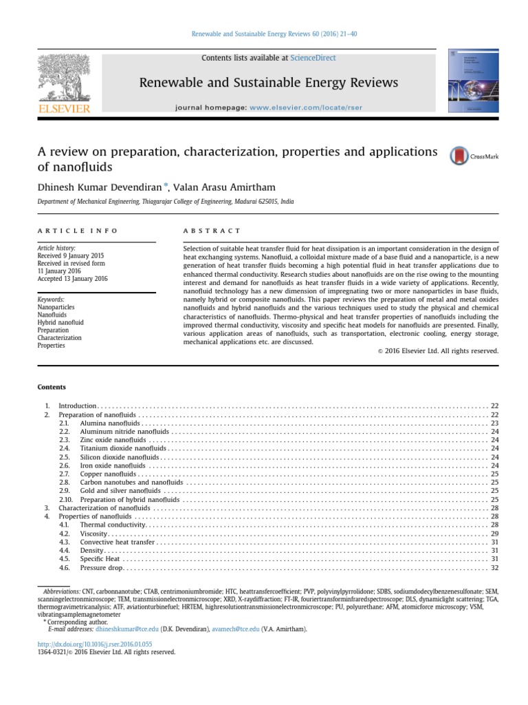 A Review On Preparation, Characterization, Properties and Applications ...
