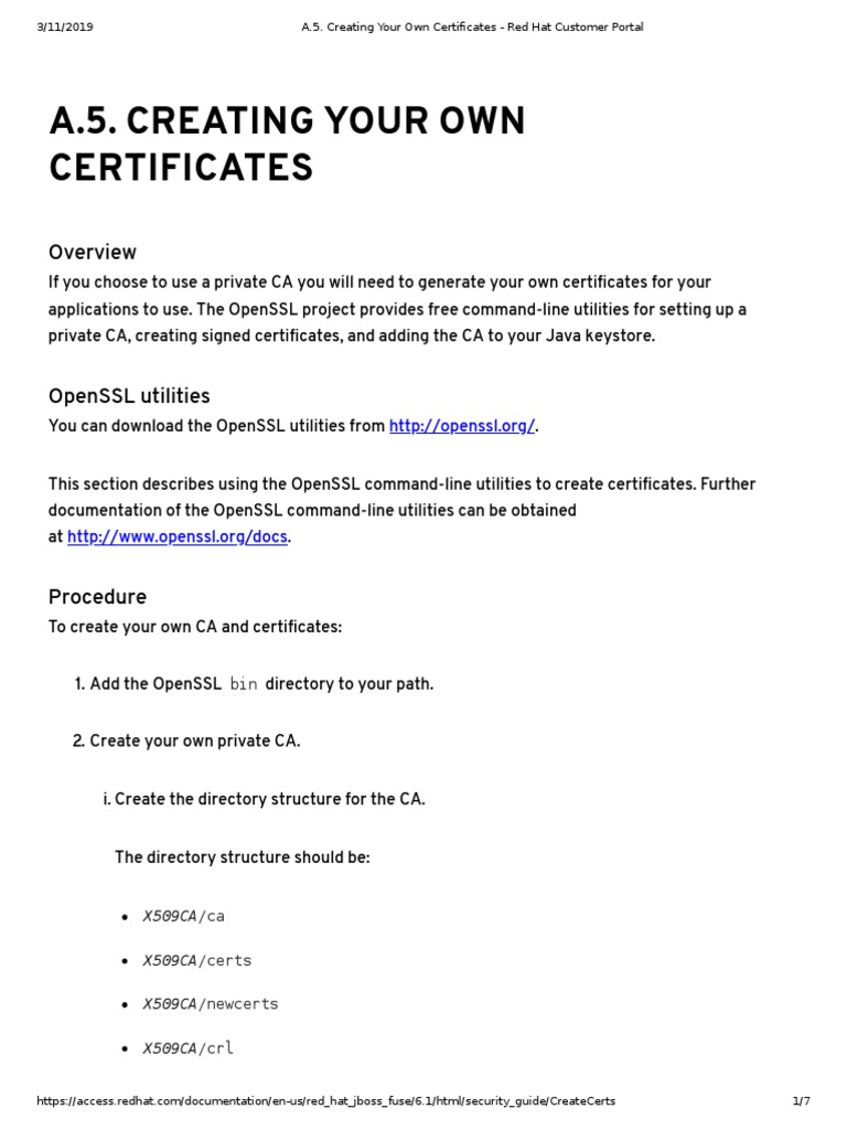 A.5. Creating Your Own Certificates | PDF | Public Key Cryptography ...
