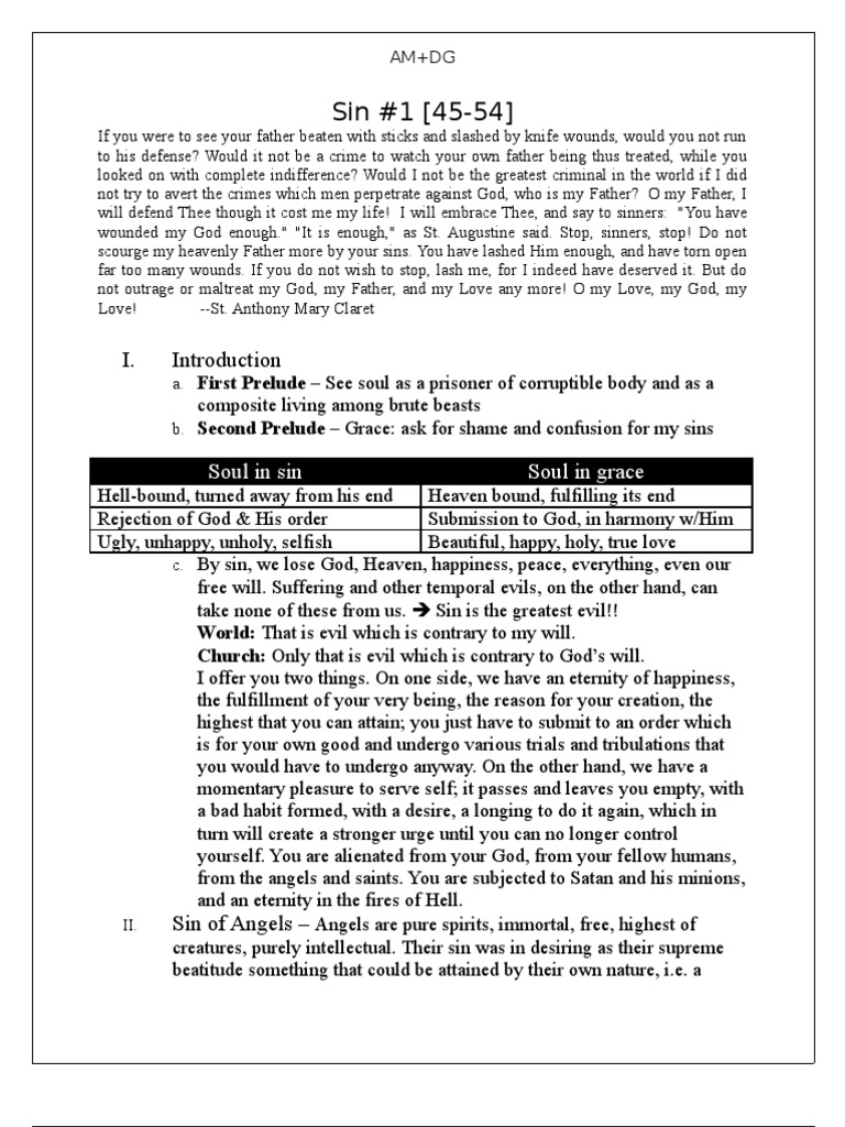 Sin 1 | PDF | Hell | Original Sin