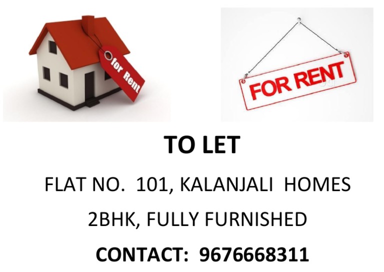 To Let: 2BHK Flat No. 101 | PDF