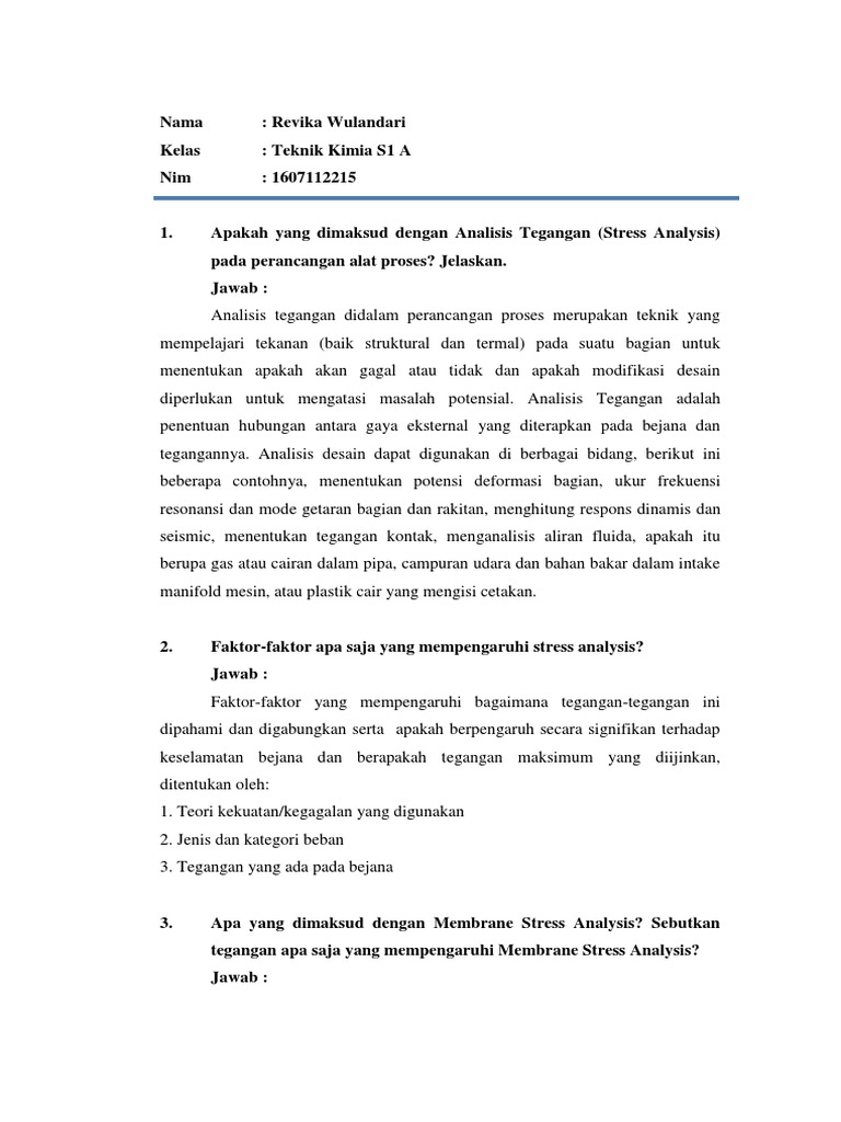 Analisis Tegangan dan Faktor Kegagalan Bejana | PDF