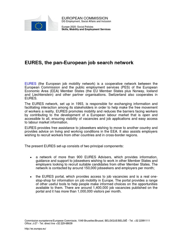 EURES: EU Job Mobility Network | PDF | Social Science | Travel