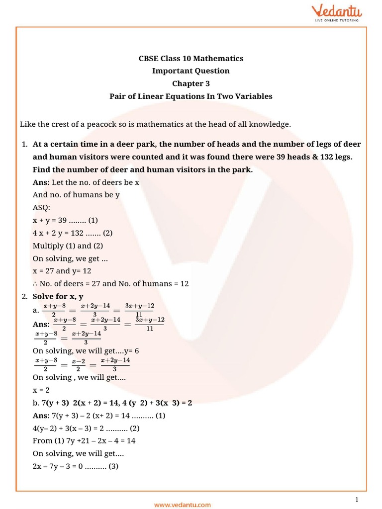 Iq-Linear Equations | PDF | Line (Geometry) | Equations