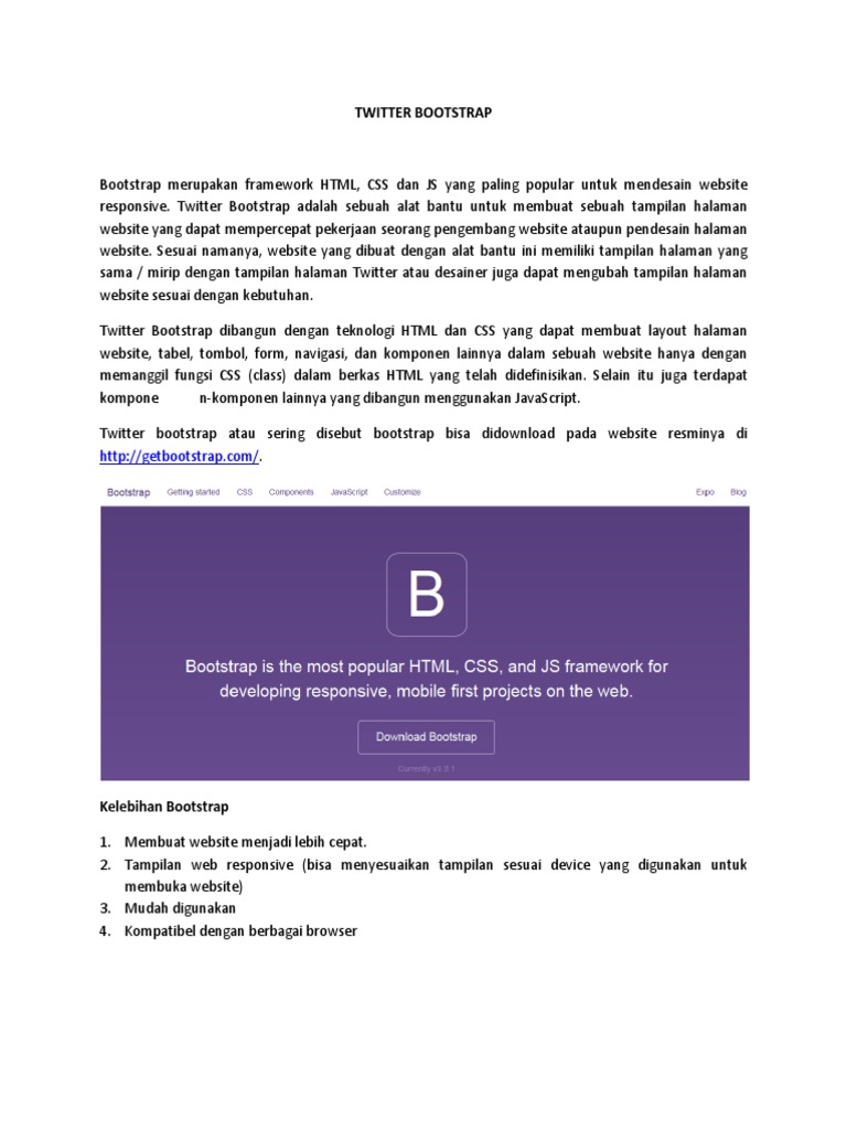 Pemrograman Web Mengggunakan Bootstrap | PDF