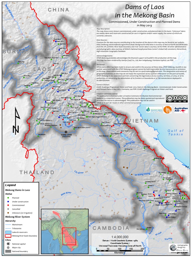 DAMS OF LAOS.pdf | Mekong | Geographic Data And Information