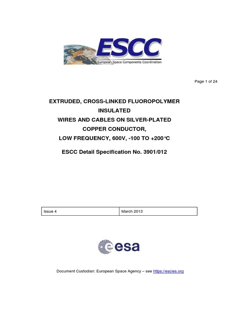 Escc 3901 002 | PDF | Electrical Conductor | Electrical Resistance And ...