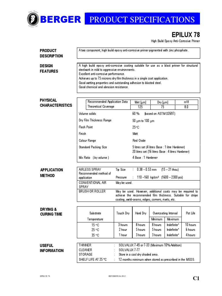 Epilux 78 | PDF | Epoxy | Water