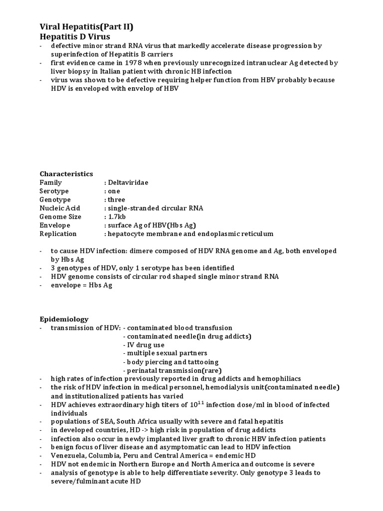 Viral Hepatitis (Part II) | PDF | Hepatitis B | Hepatitis C